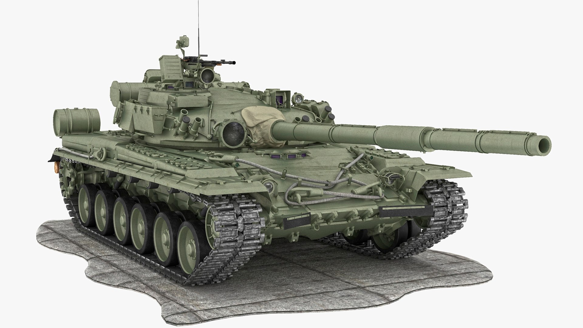 3D T-80B Main Battle Tank Model - TurboSquid 2267083