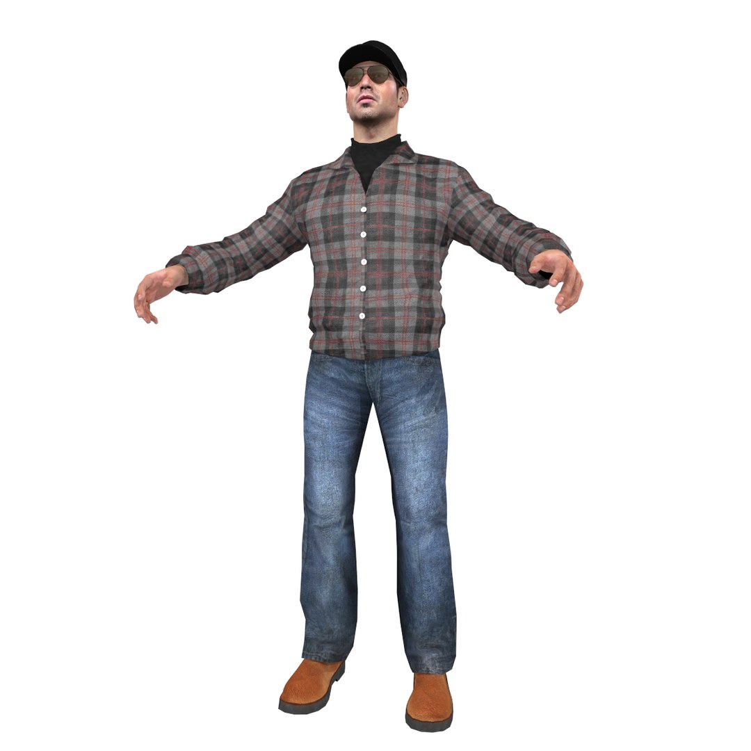 Truck Driver Man 3d Model