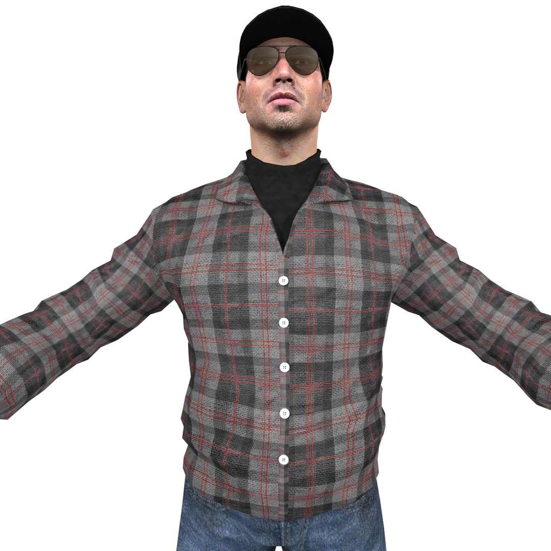 Truck Driver Man 3d Model
