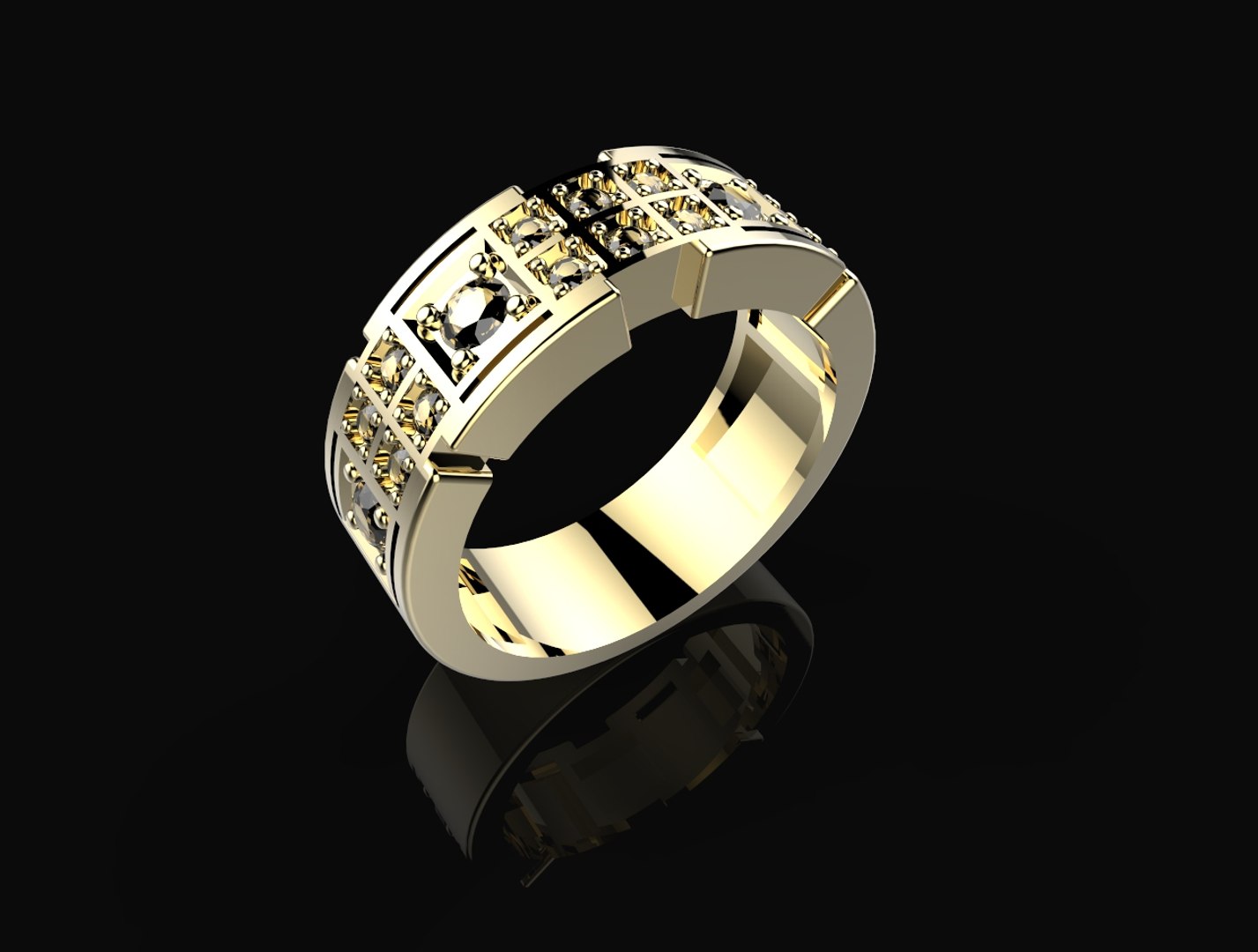Man Ring Stones Stl 3d 3dm