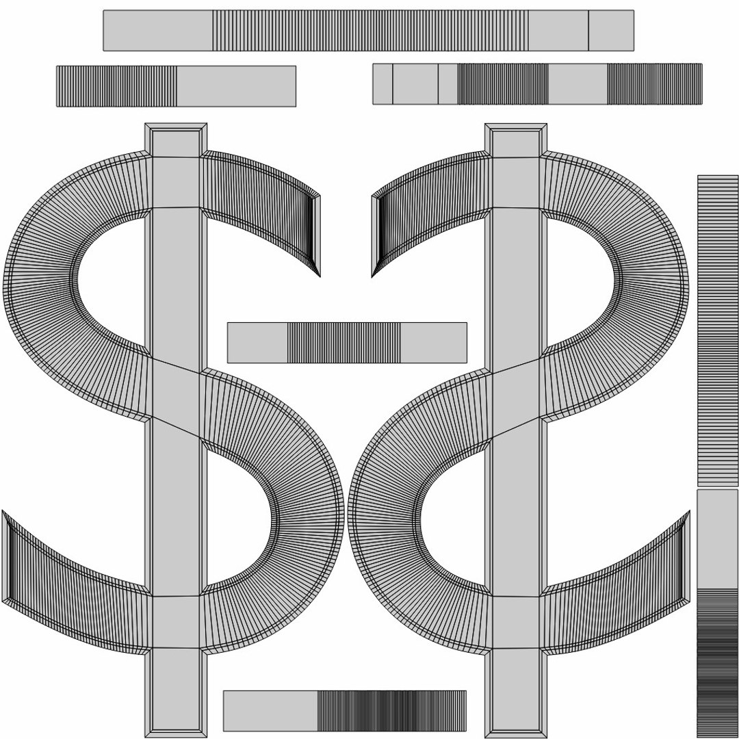 Dollar Currency Sign Model - TurboSquid 1716846