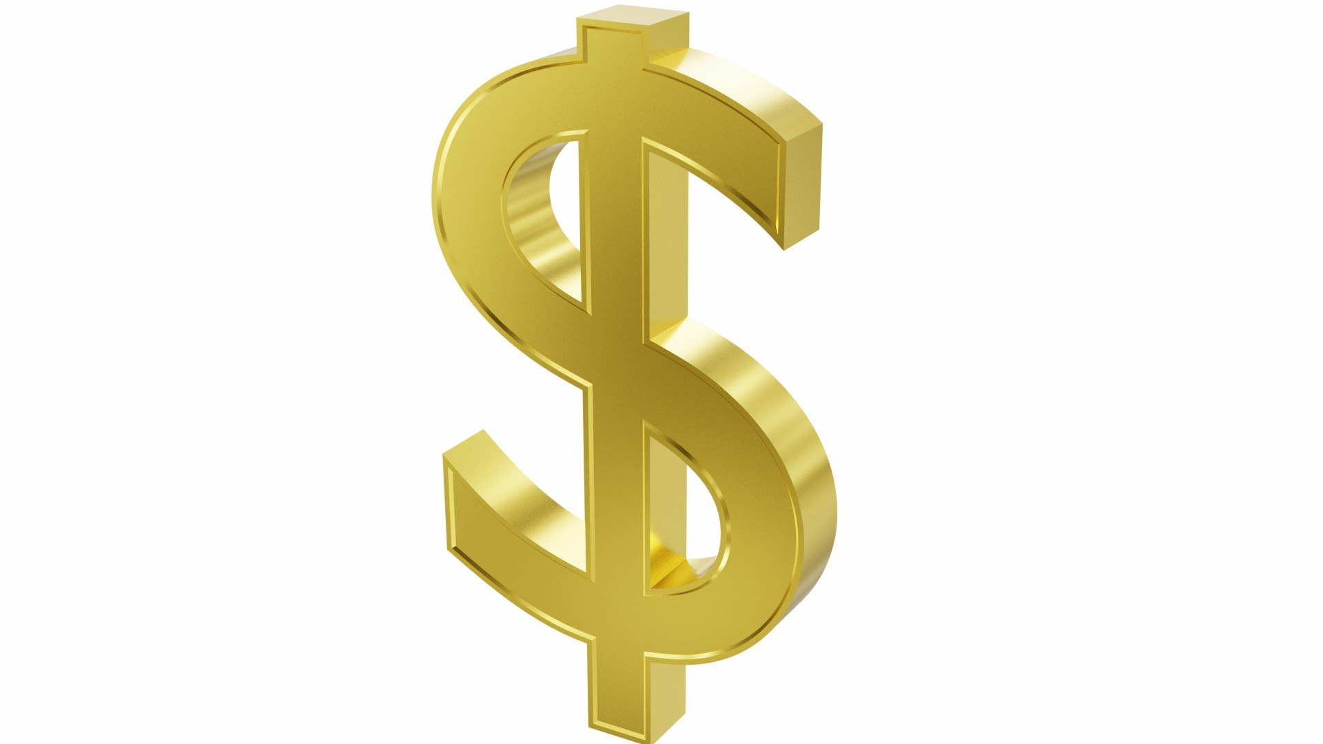 Dollar Currency Sign Model - TurboSquid 1716846