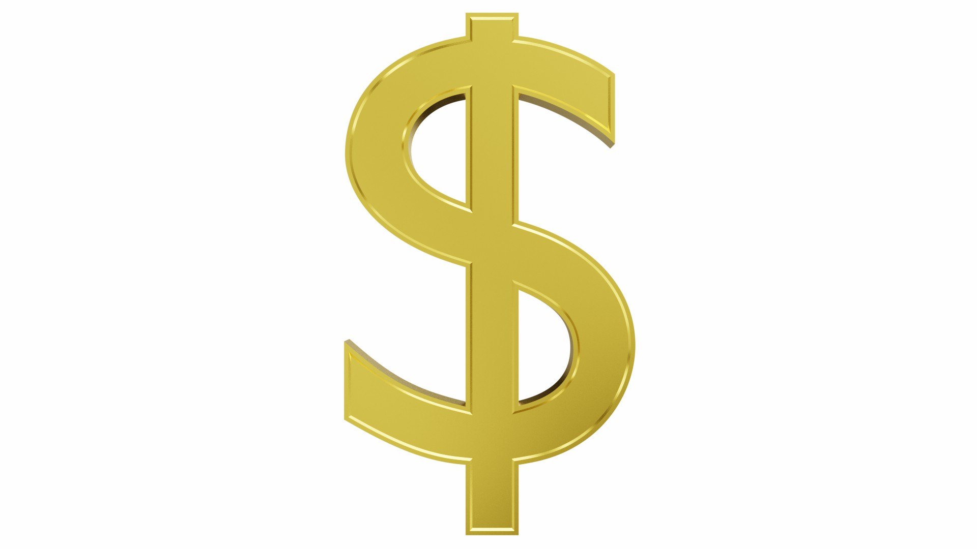 Dollar Currency Sign Model - TurboSquid 1716846