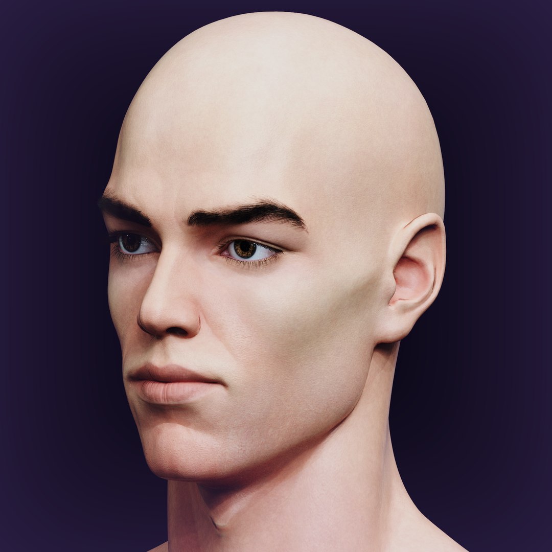 Slavic Male Head Low Poly 3D Model - TurboSquid 2259789