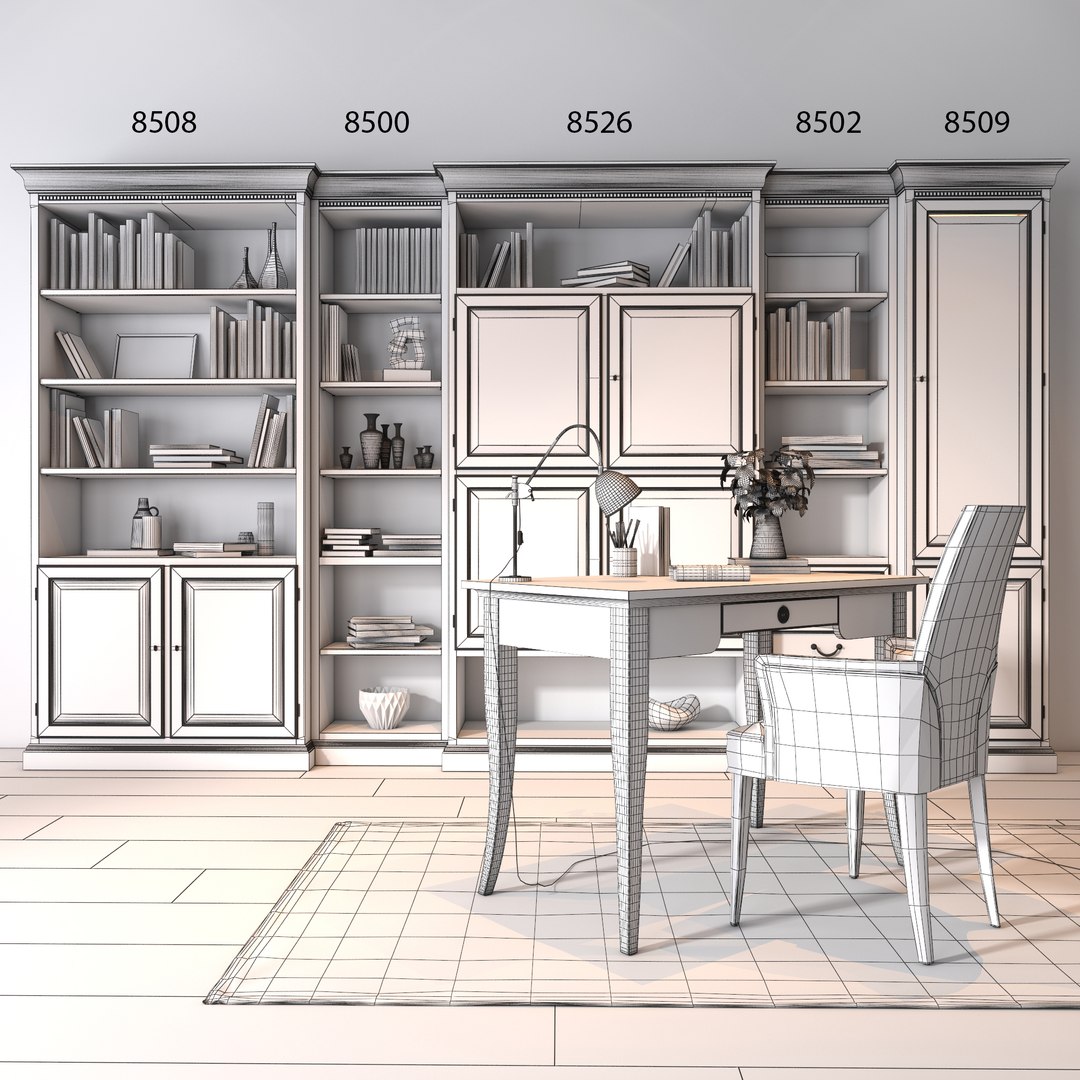 3D Selva Bookcase Model - TurboSquid 1203702
