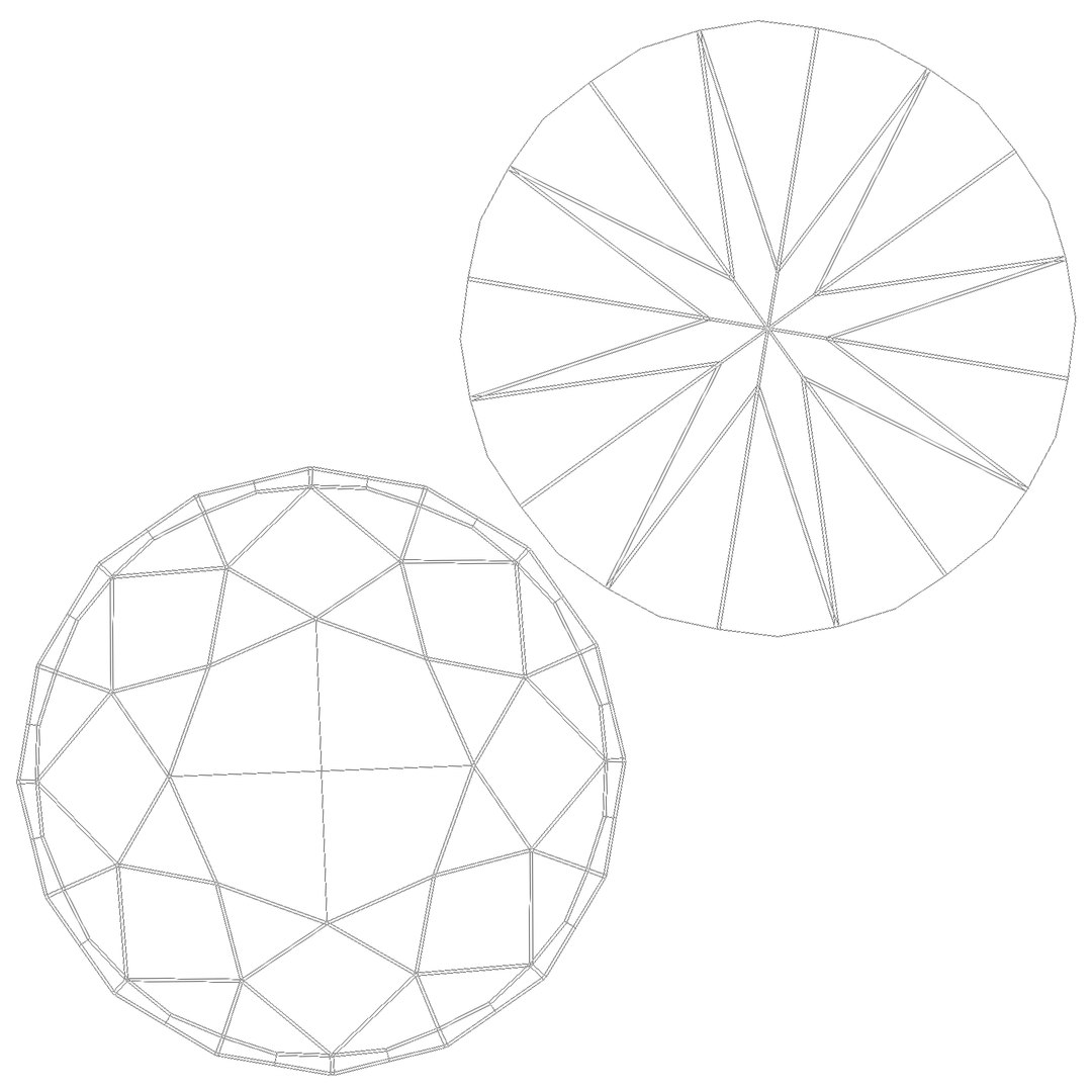 3D Model Round Cut Diamond - TurboSquid 1926804