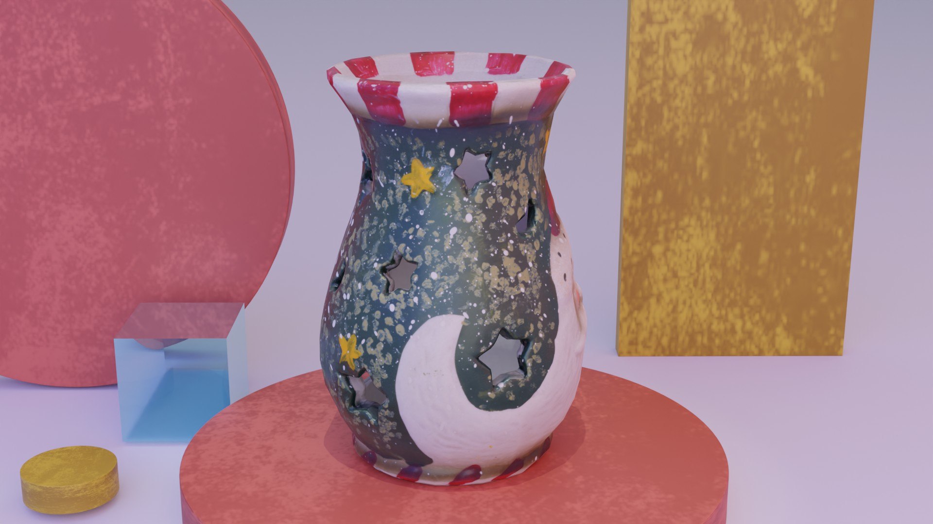 Christmas Vase Witch Candle Low-poly 3D Model - TurboSquid 1816154