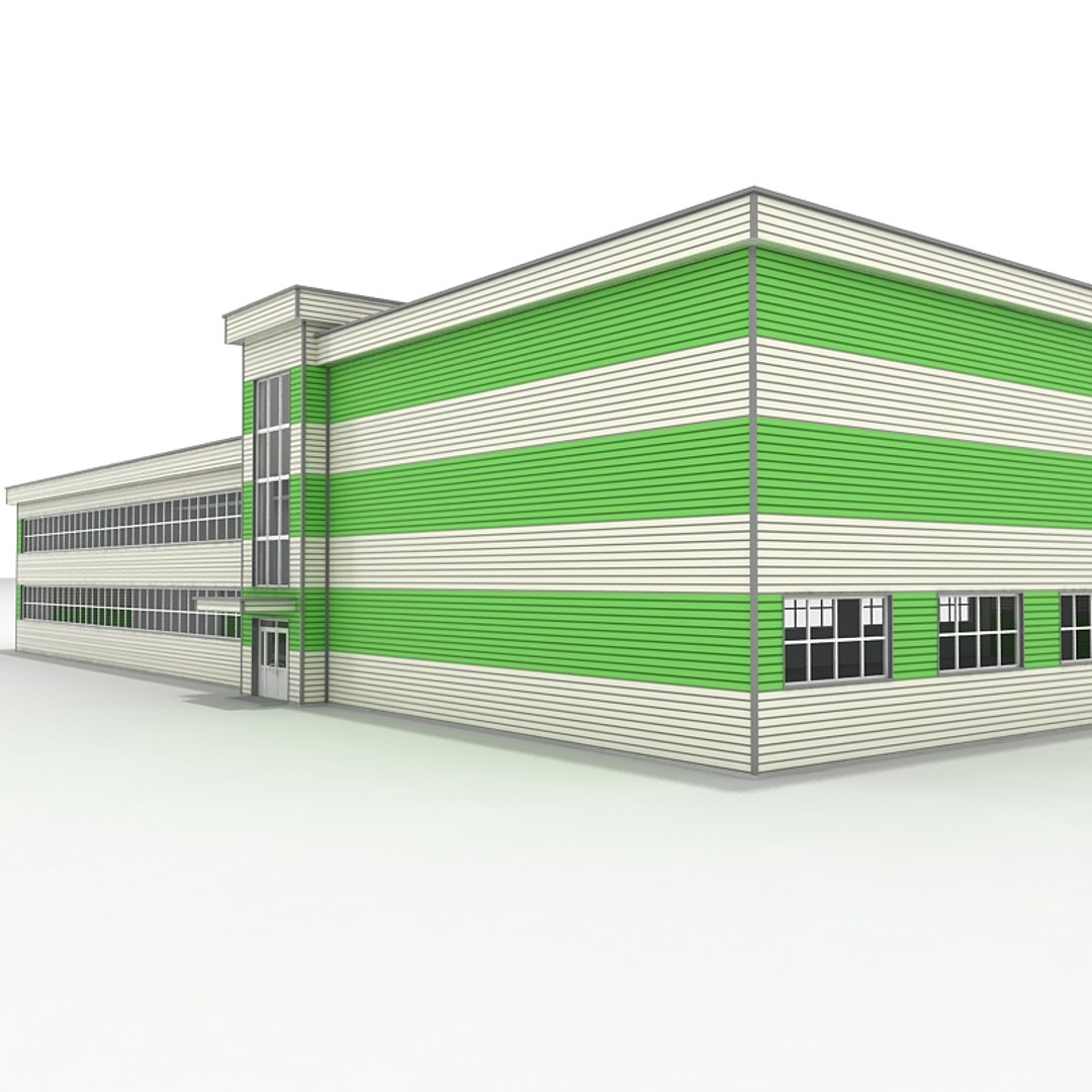 3d Factory Building 02