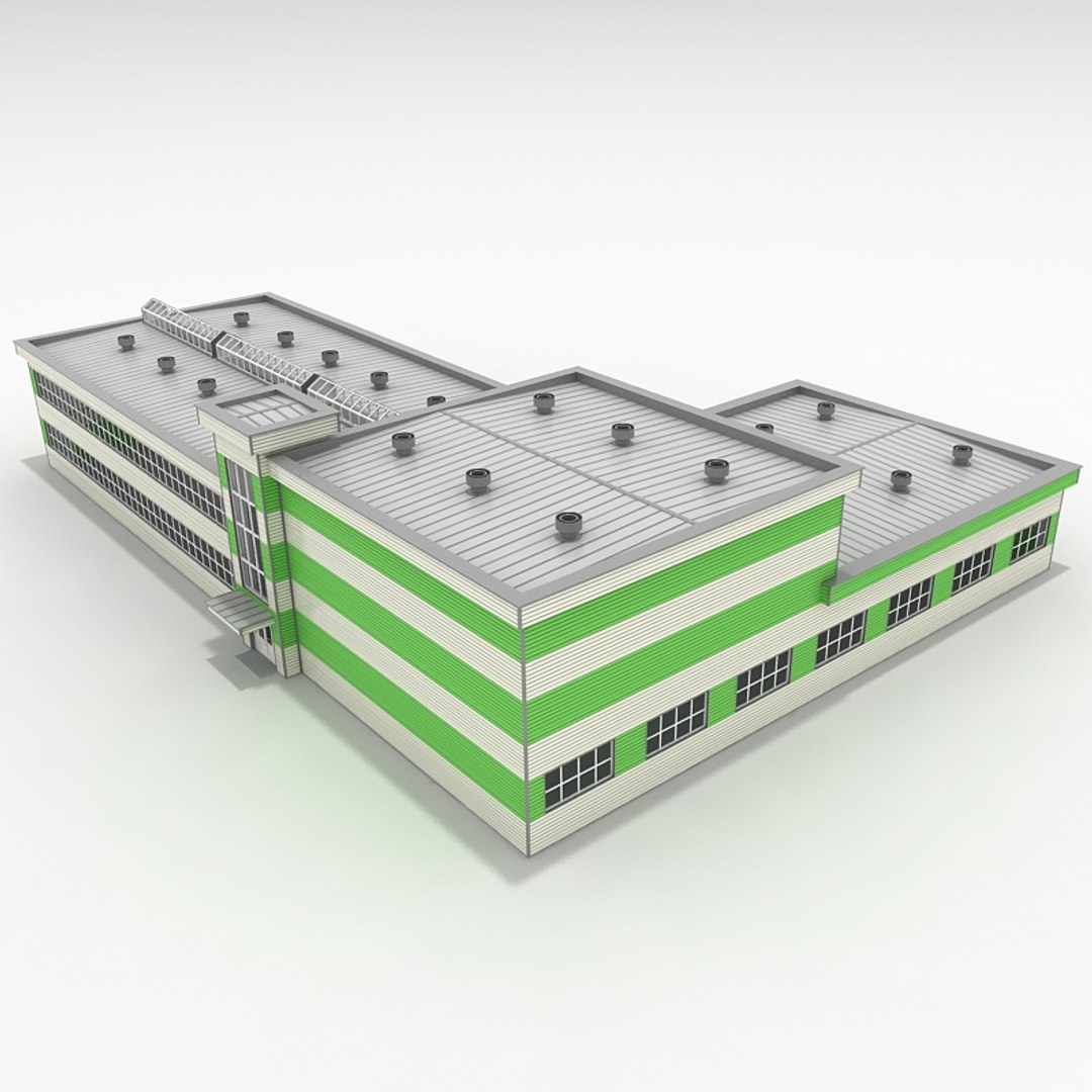 3d Factory Building 02