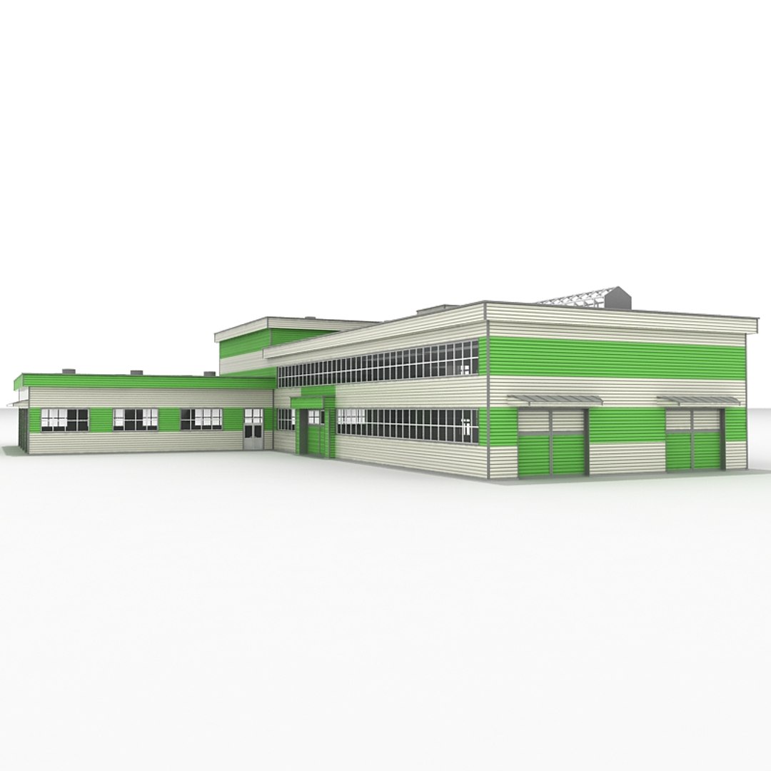 3d Factory Building 02