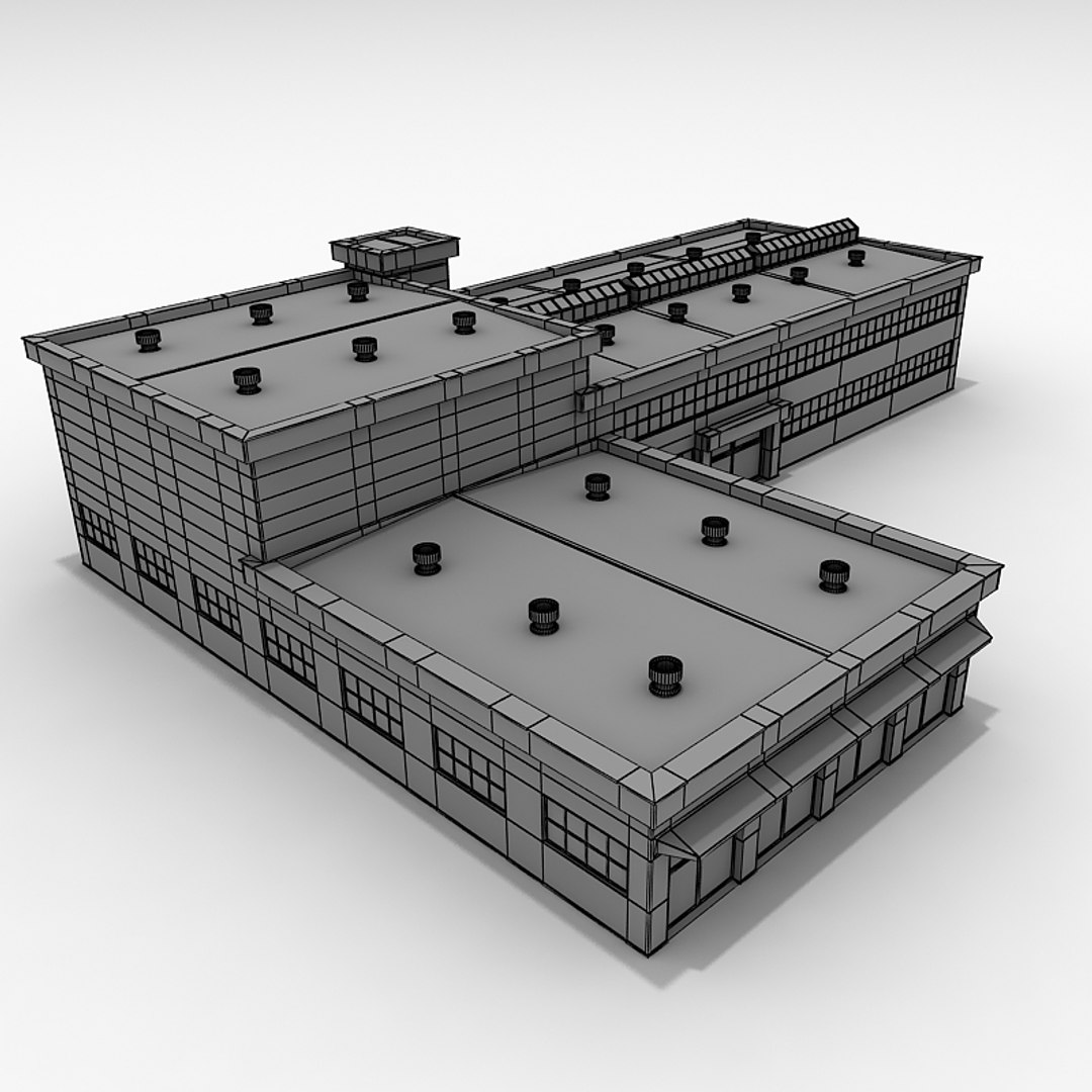 3d Factory Building 02