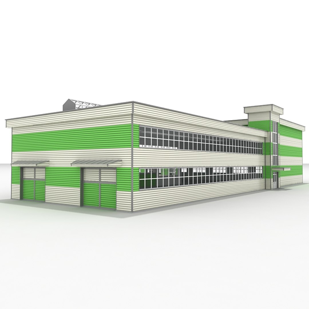 3d Factory Building 02
