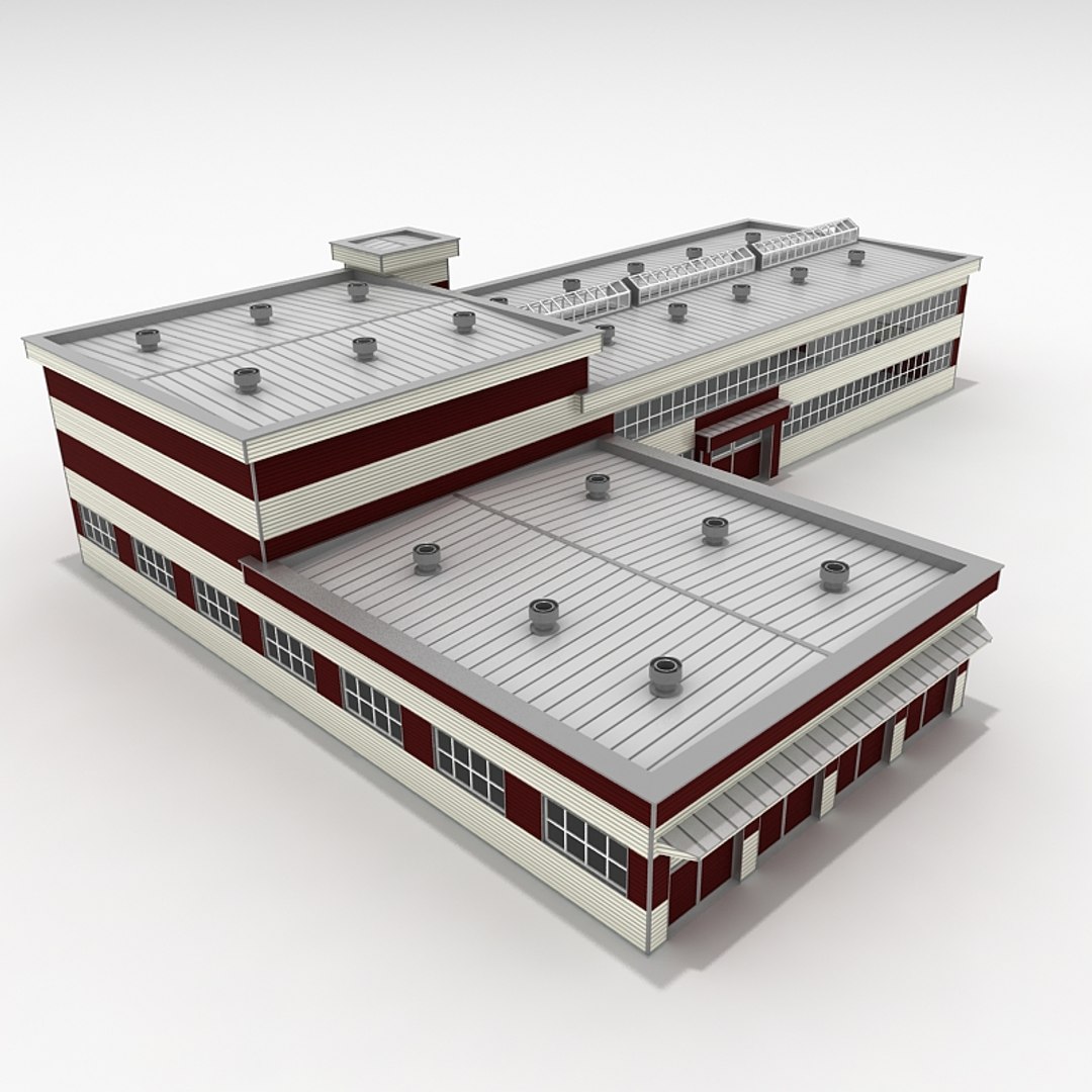 3d Factory Building 02