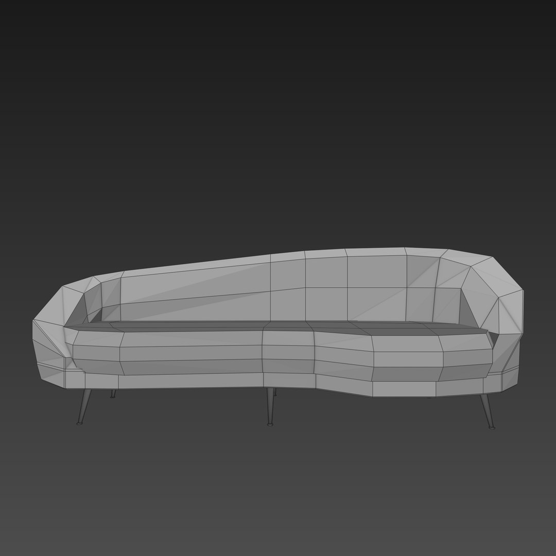 Curved Sofa 3D - TurboSquid 1832104