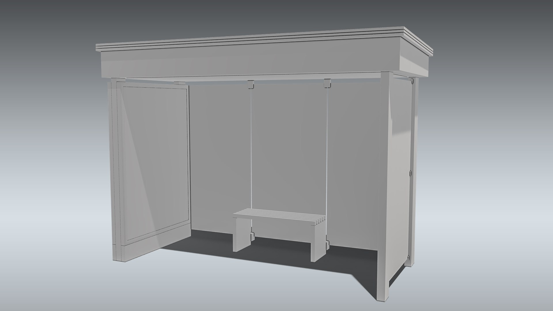 3D Bus Stop Shelter Model - TurboSquid 1586897