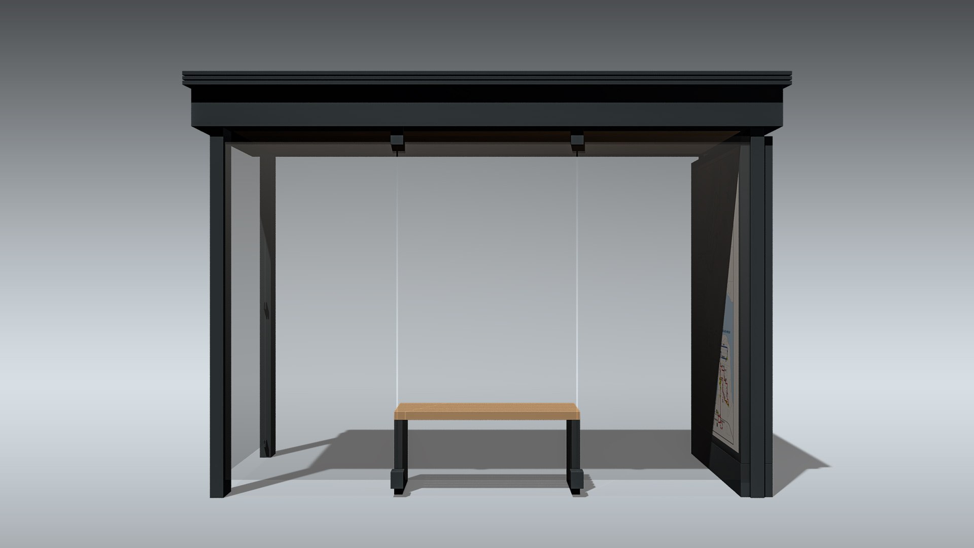 3D Bus Stop Shelter Model - TurboSquid 1586897
