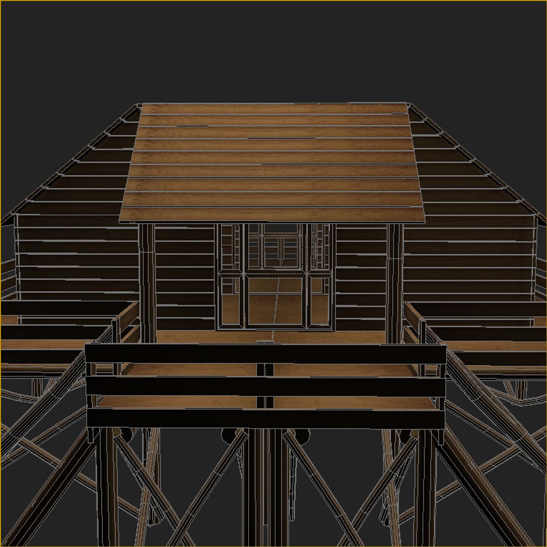 3d woodhouse wood house model