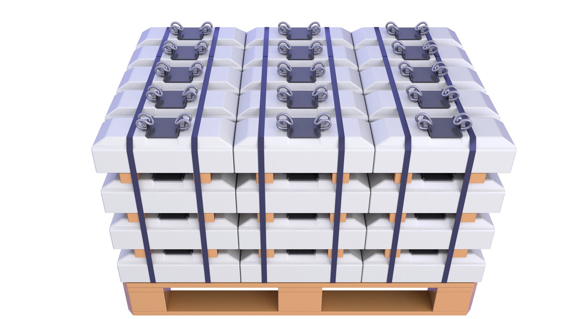 Pallet With Railway Sleeper 23 3D - TurboSquid 2096410