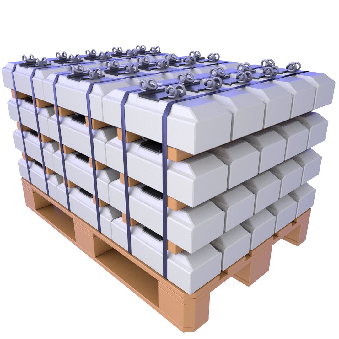 Pallet With Railway Sleeper 23 3D - TurboSquid 2096410