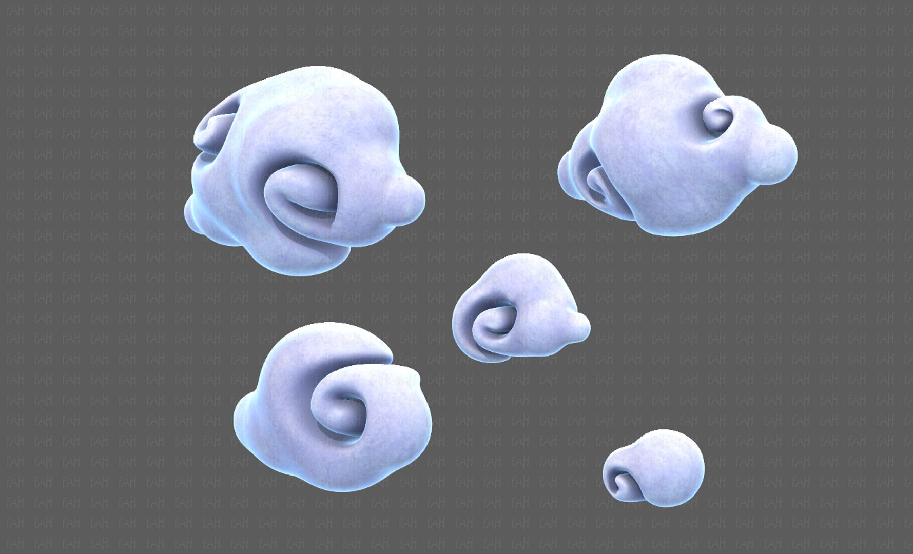 Clouds cartoon V04 3D model - TurboSquid 2034362