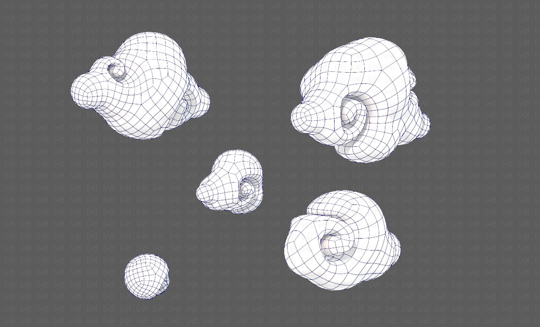 Clouds cartoon V04 3D model - TurboSquid 2034362