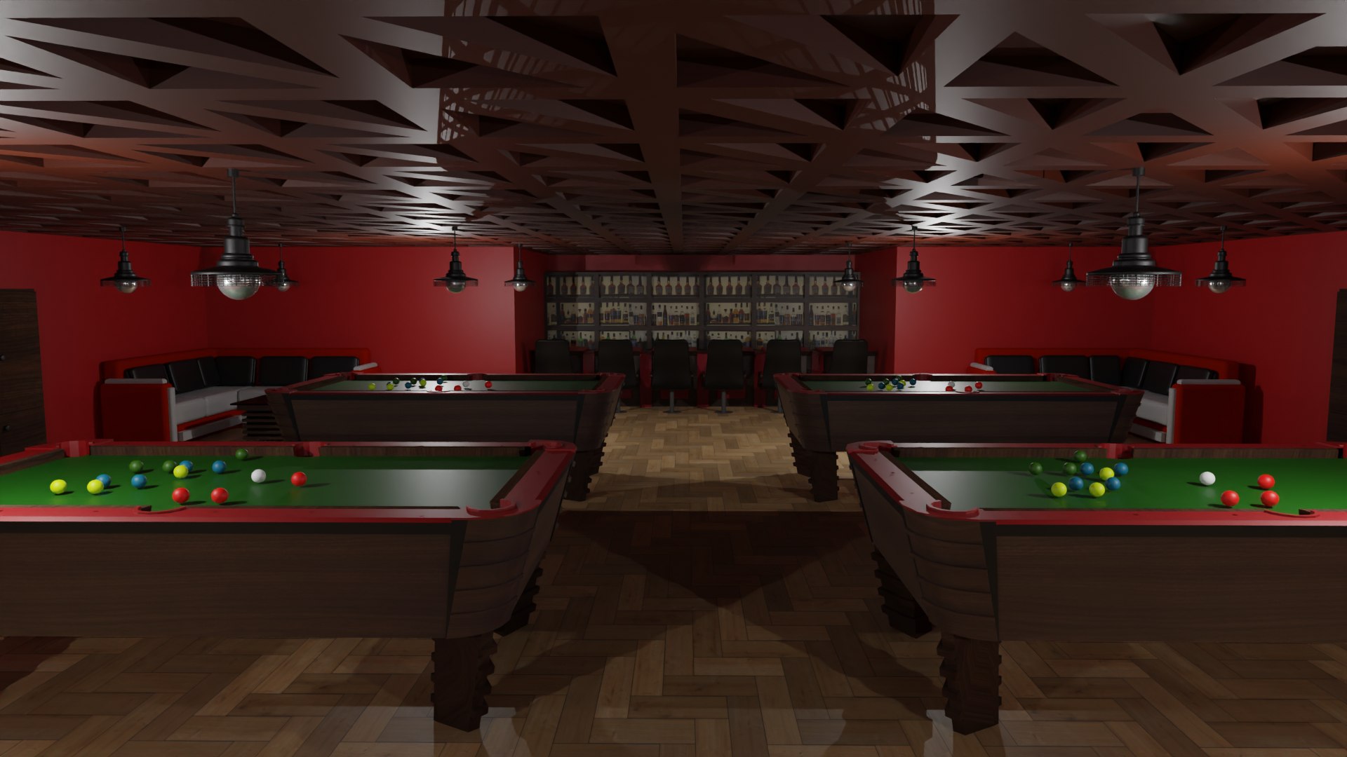 3D Billiard Room - TurboSquid 2161397