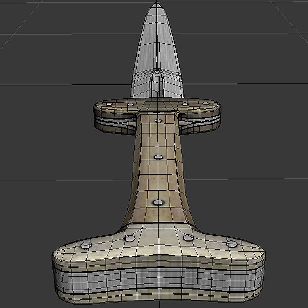 3d Baselard Dagger Model