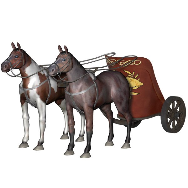 modelo 3d Carroza y caballos - TurboSquid 545781