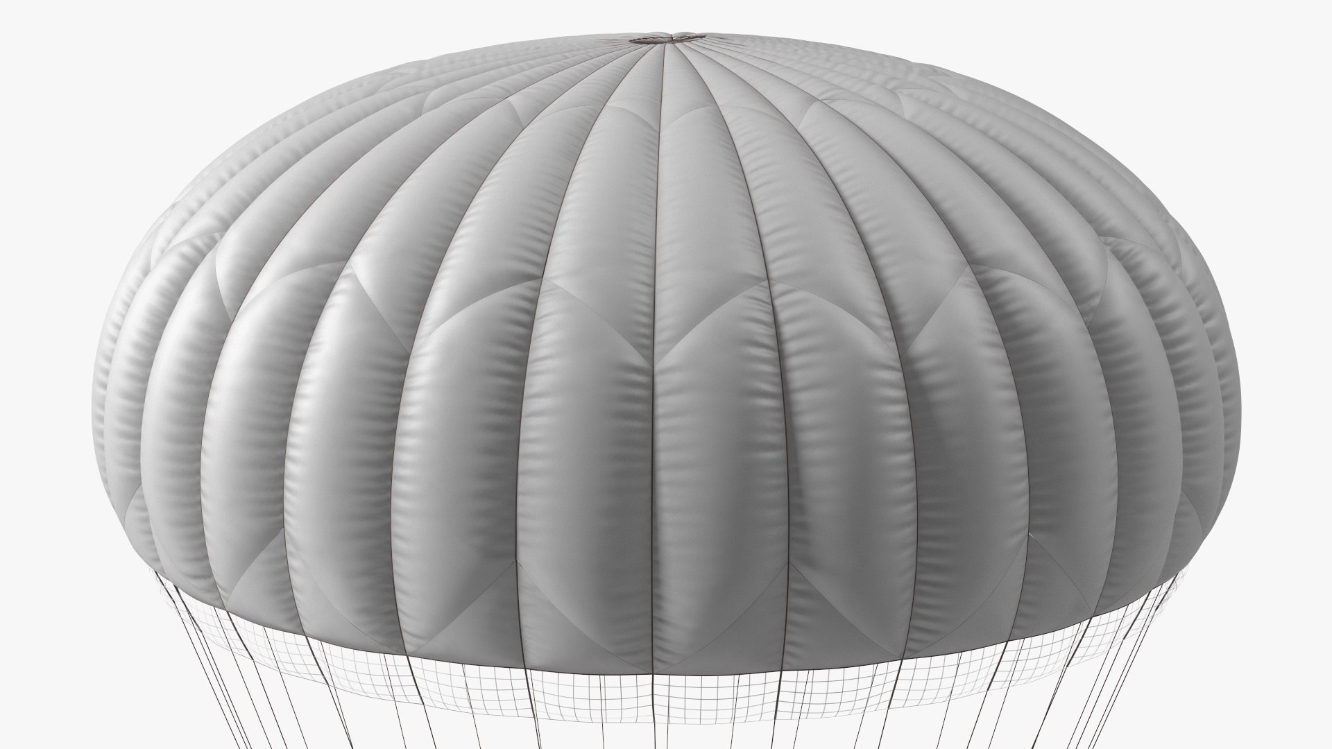 3D Model Dome Gray Parachute - TurboSquid 2222179