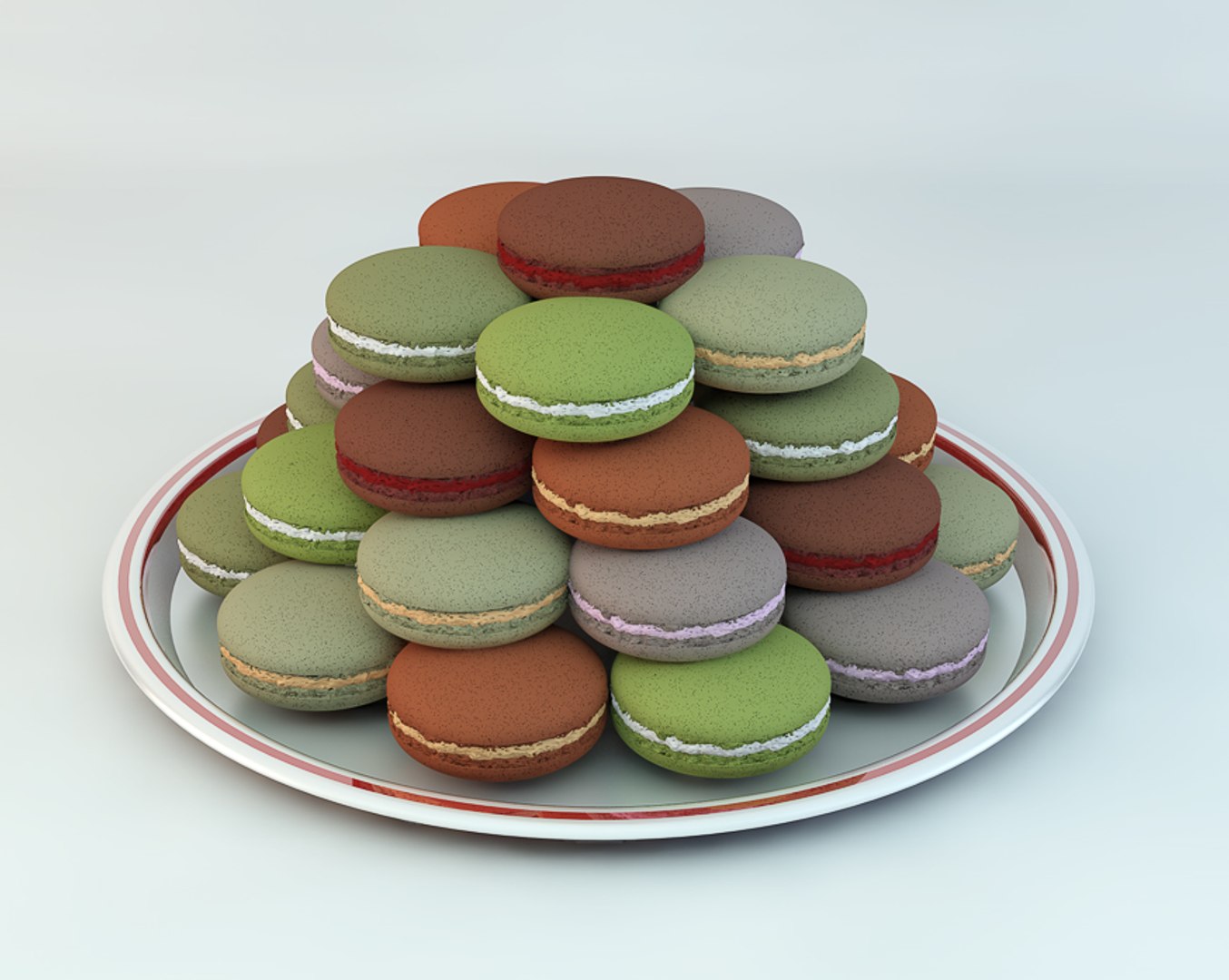 3d macarons cookies