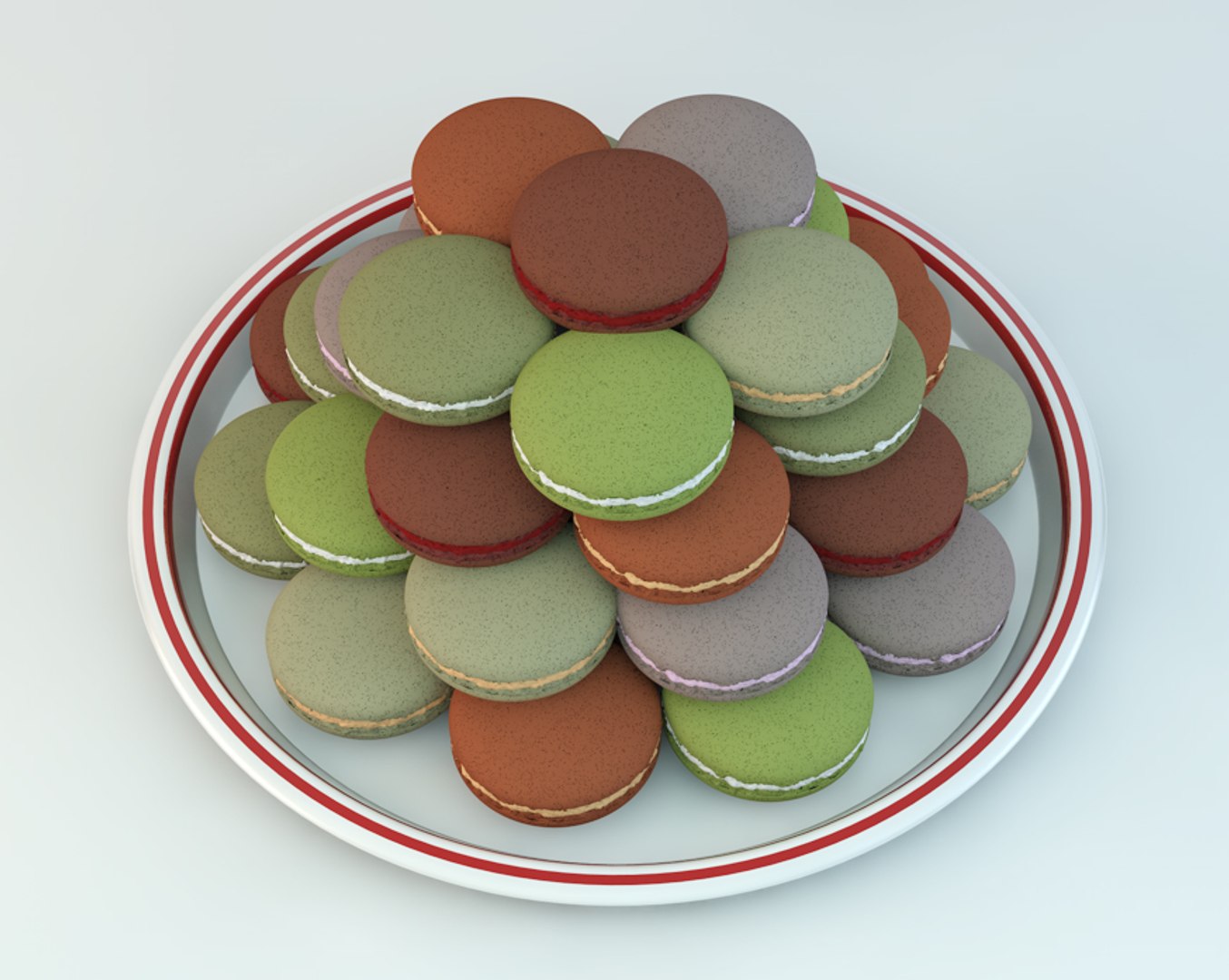 3d macarons cookies