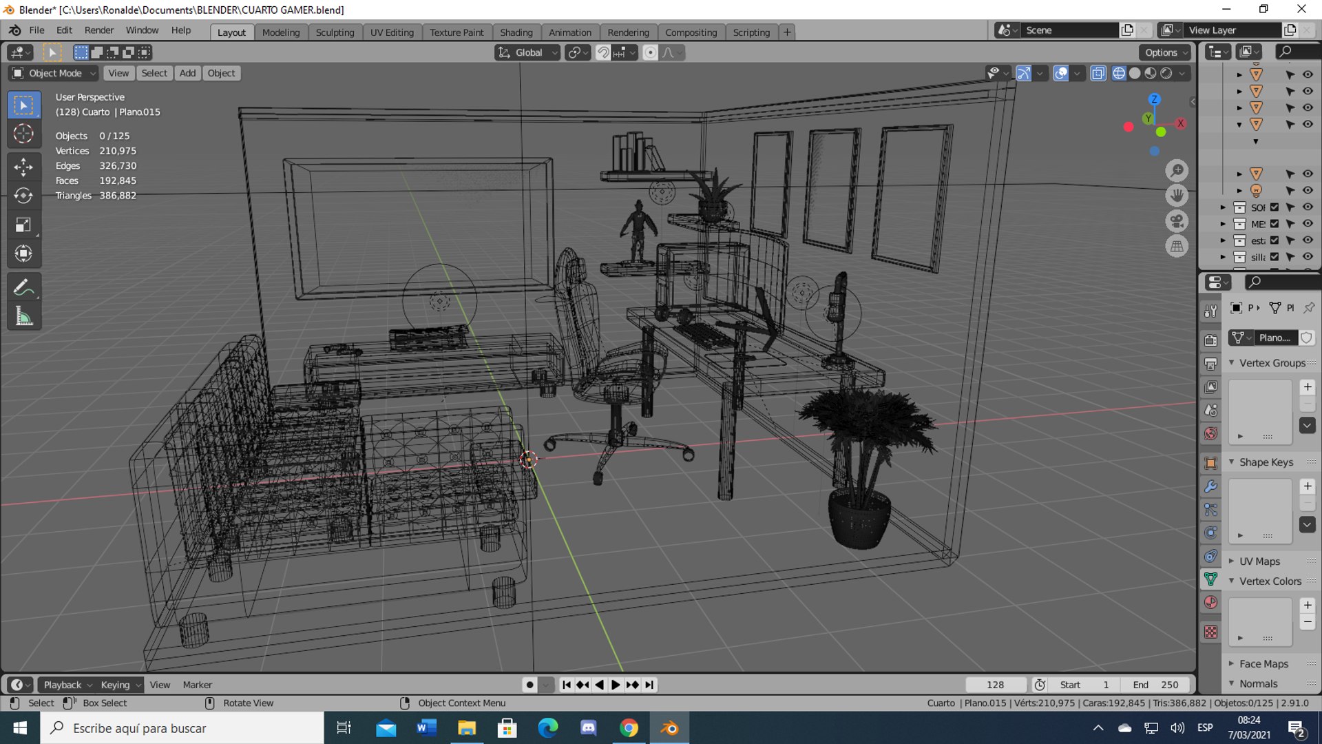 3D cuarto gamer - TurboSquid 1701542