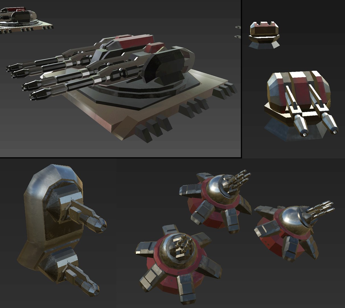 3D Scifi Turrets Model - TurboSquid 1208203