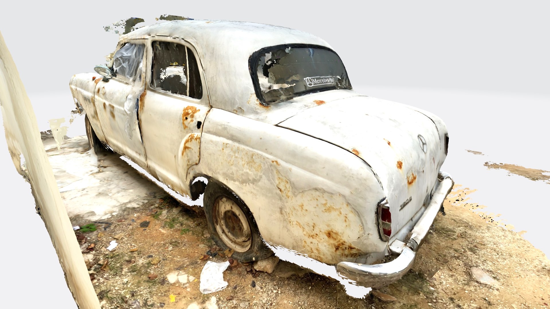 3D Rusty Mercedes Benz W111 Model - TurboSquid 1966752