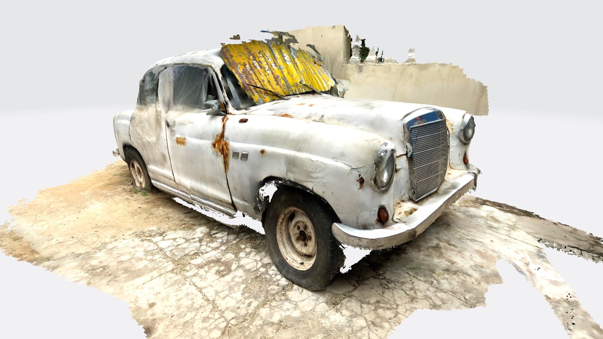 3D Rusty Mercedes Benz W111 Model - TurboSquid 1966752