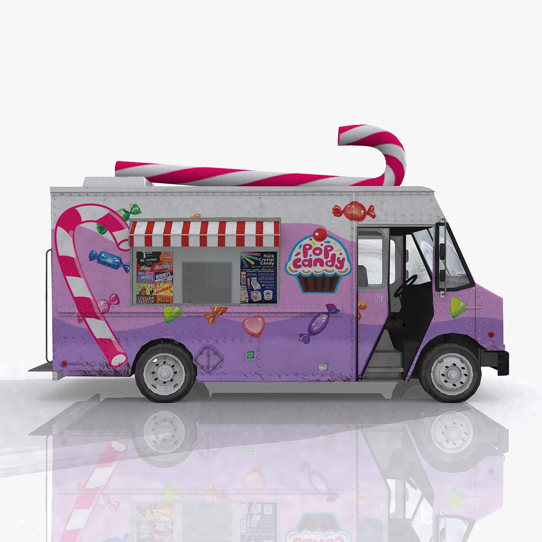 Candy Food Truck 3d Model