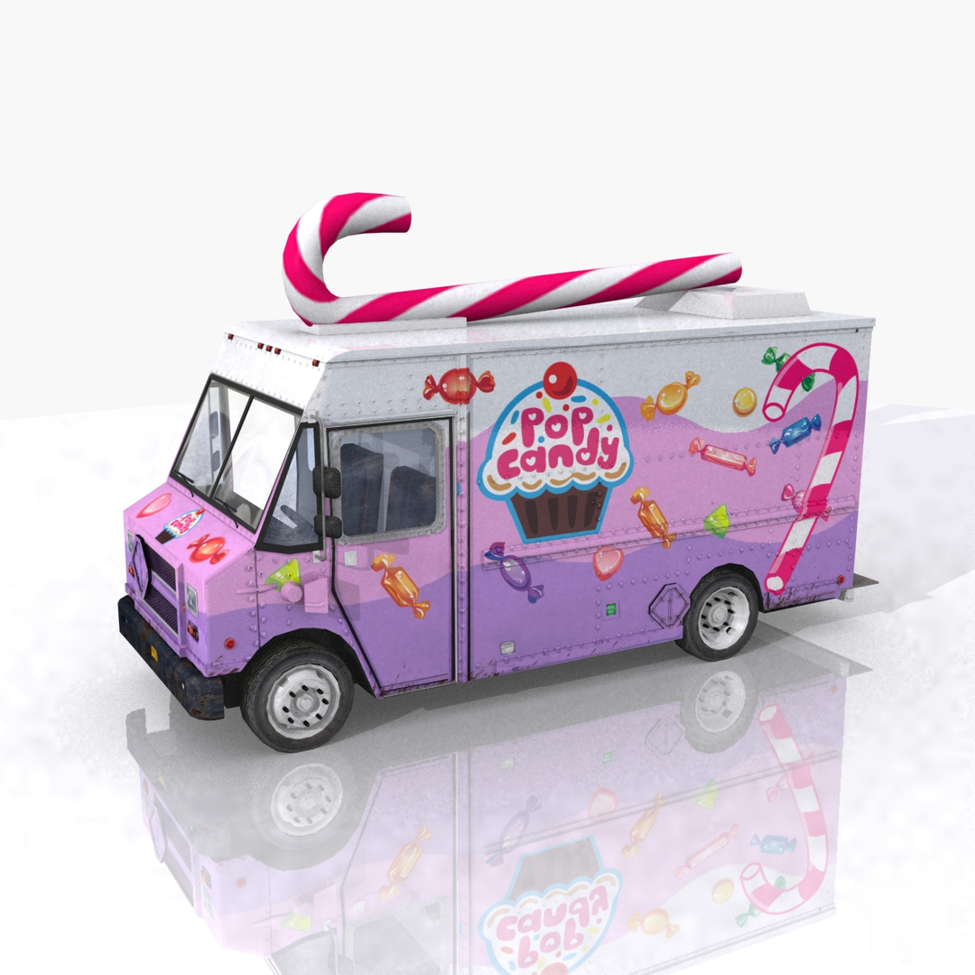 Candy Food Truck 3d Model