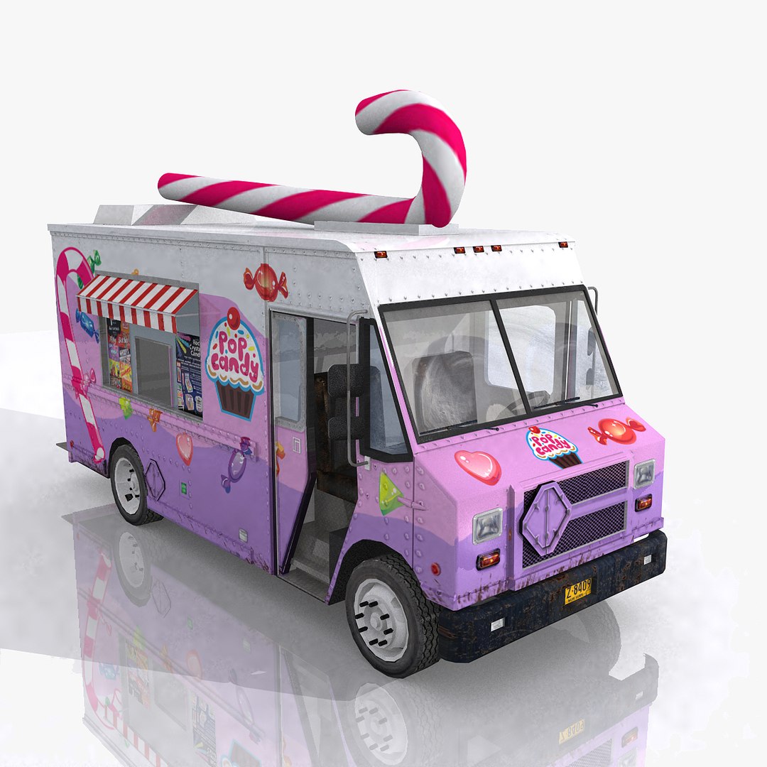 Candy Food Truck 3d Model