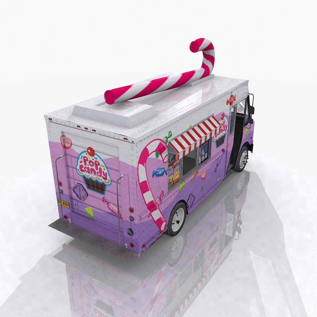 Candy Food Truck 3d Model