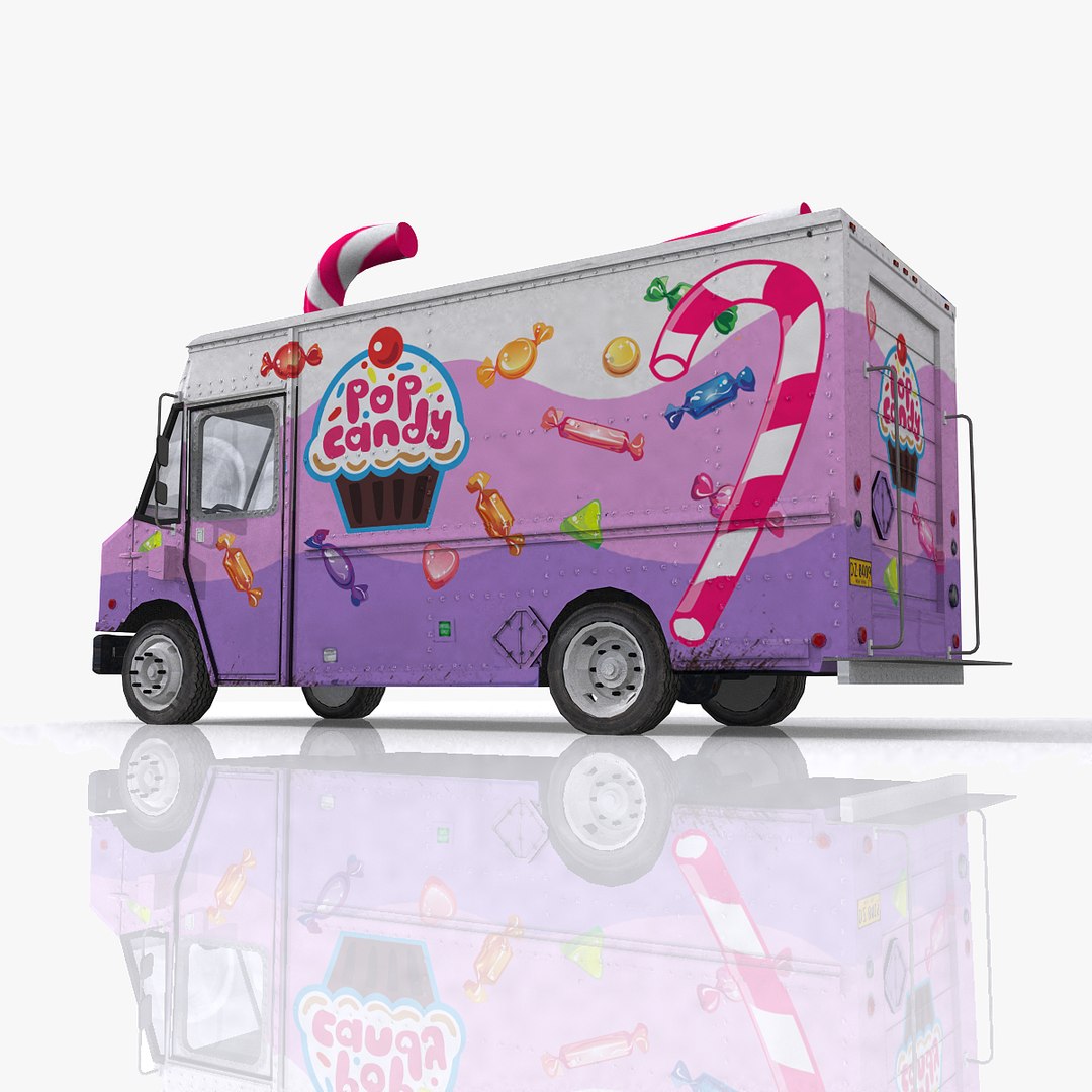 Candy Food Truck 3d Model