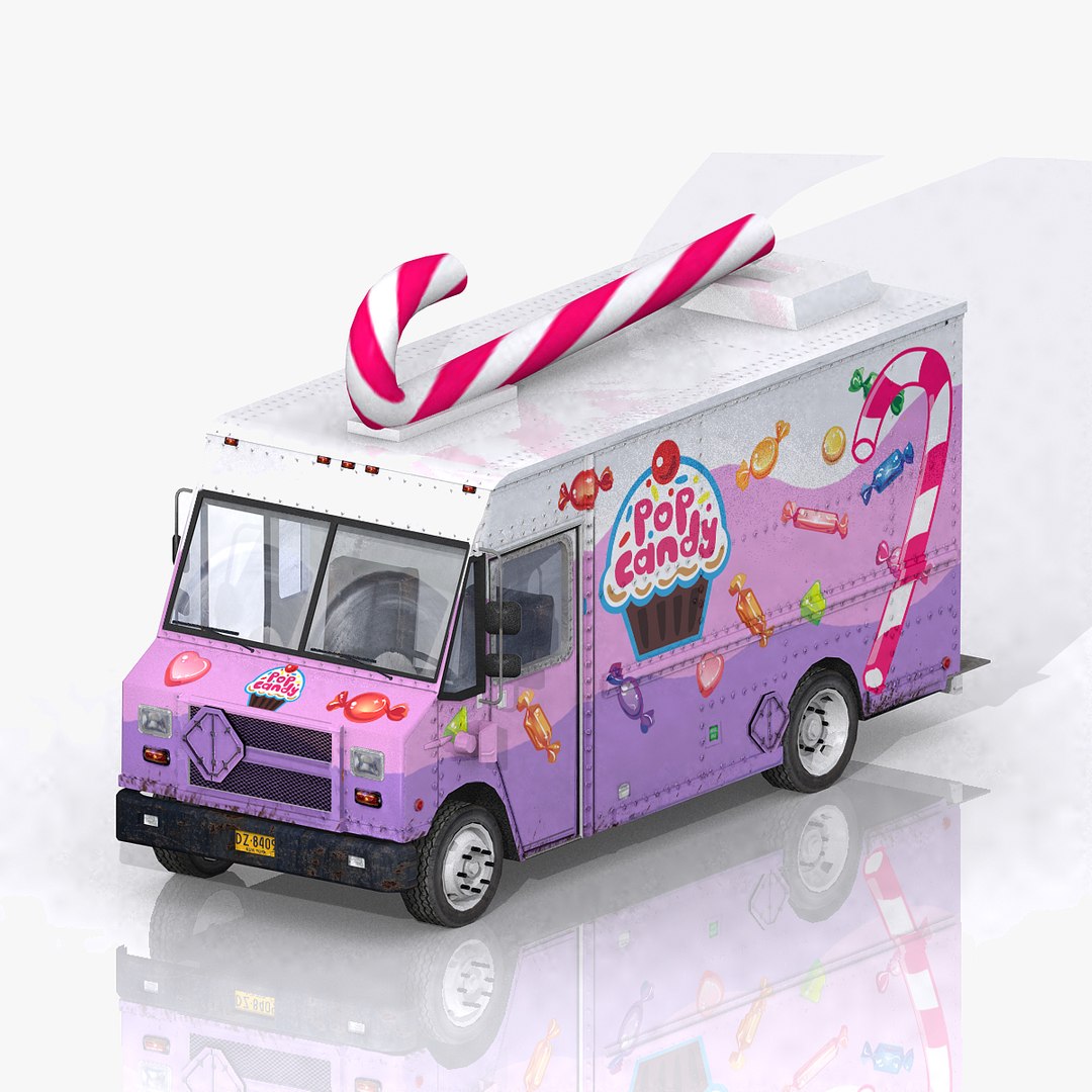 Candy Food Truck 3d Model