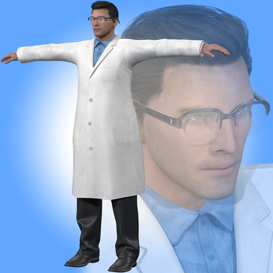 3D Scientist Doctor Rig model - TurboSquid 2021563