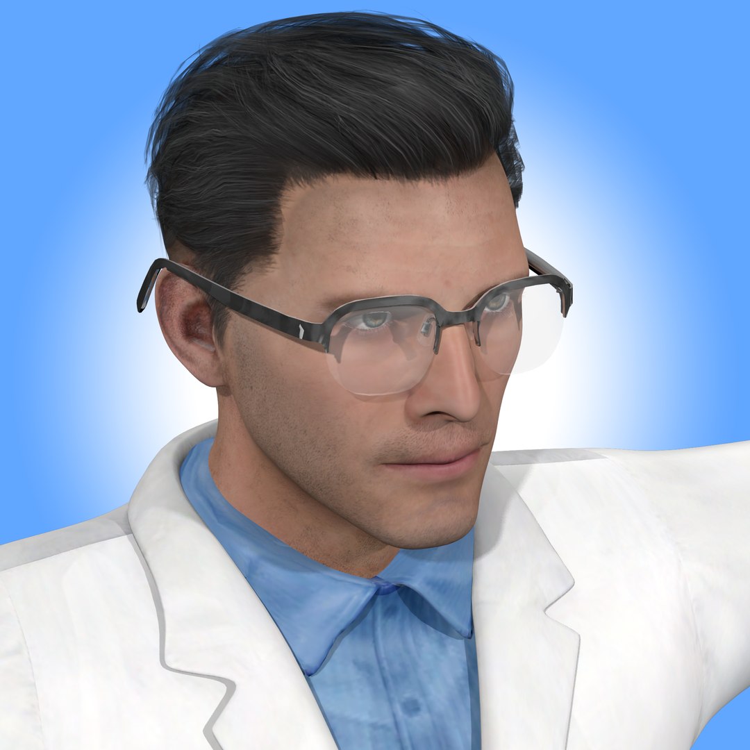 3D Scientist Doctor Rig Model - TurboSquid 2021563