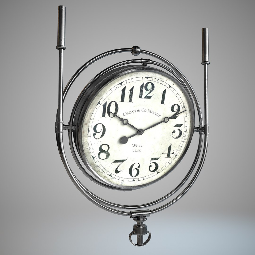 Industrial clock model - TurboSquid 1553124