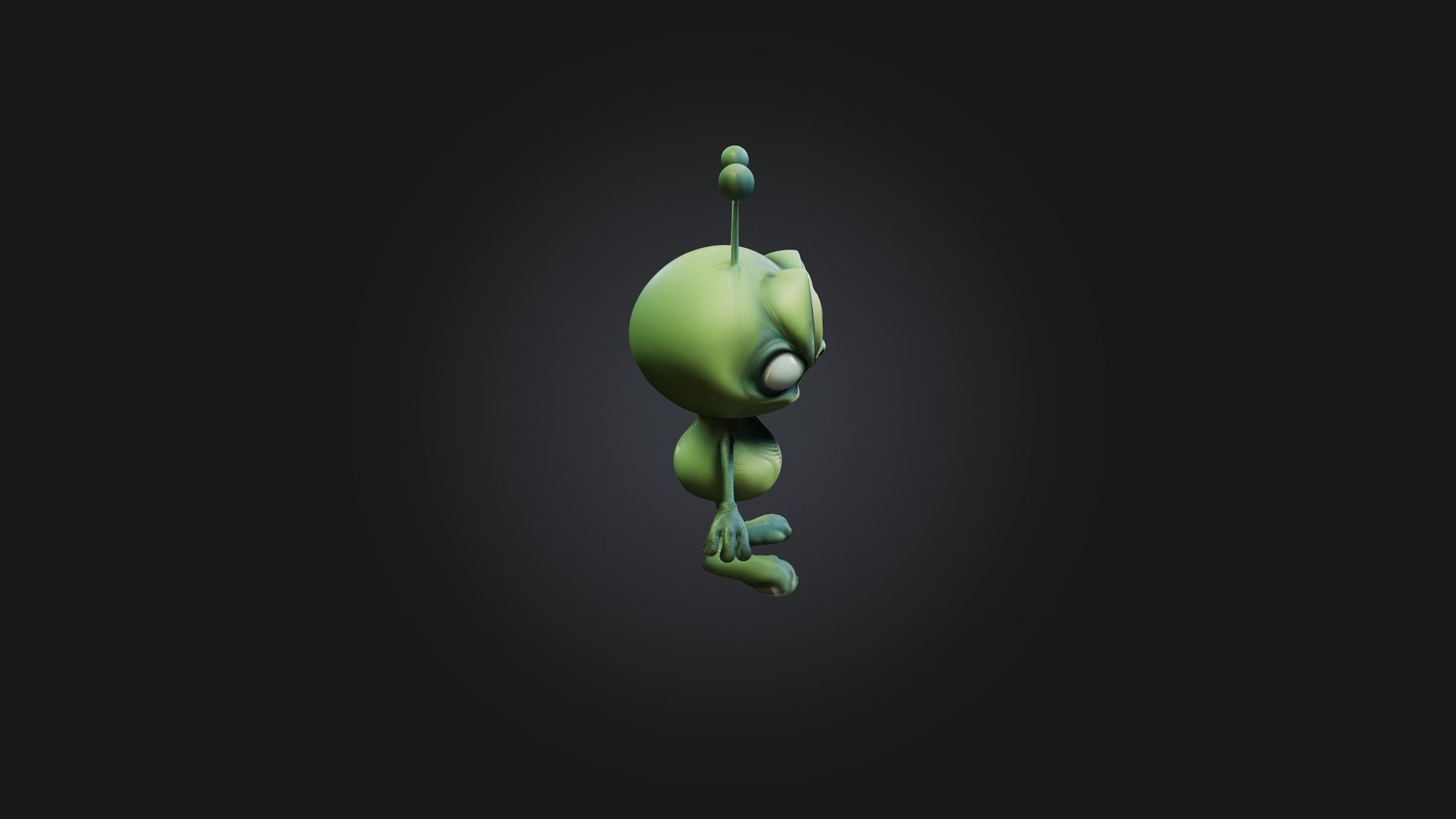 3D Model Cartoon Alien - TurboSquid 2291643