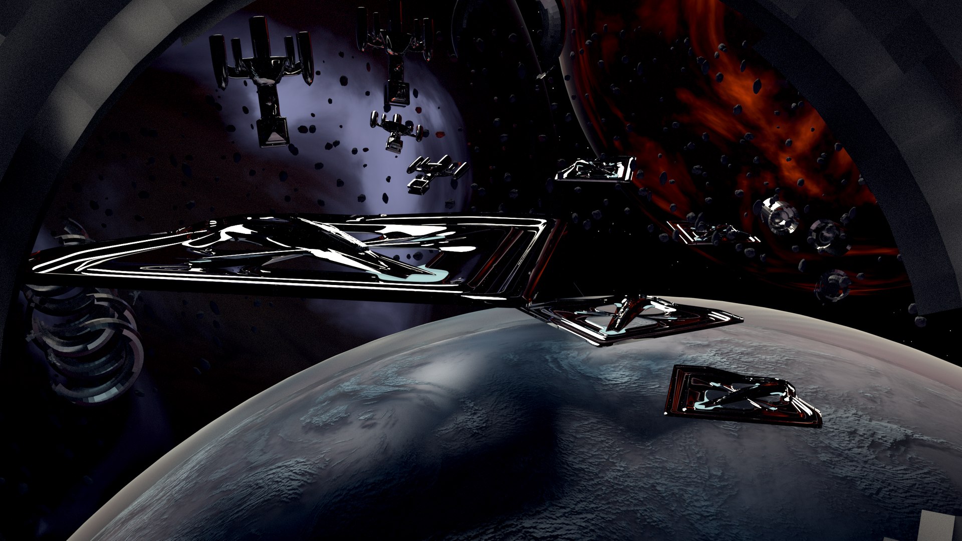 Space asteroids debris 3D model - TurboSquid 1393775
