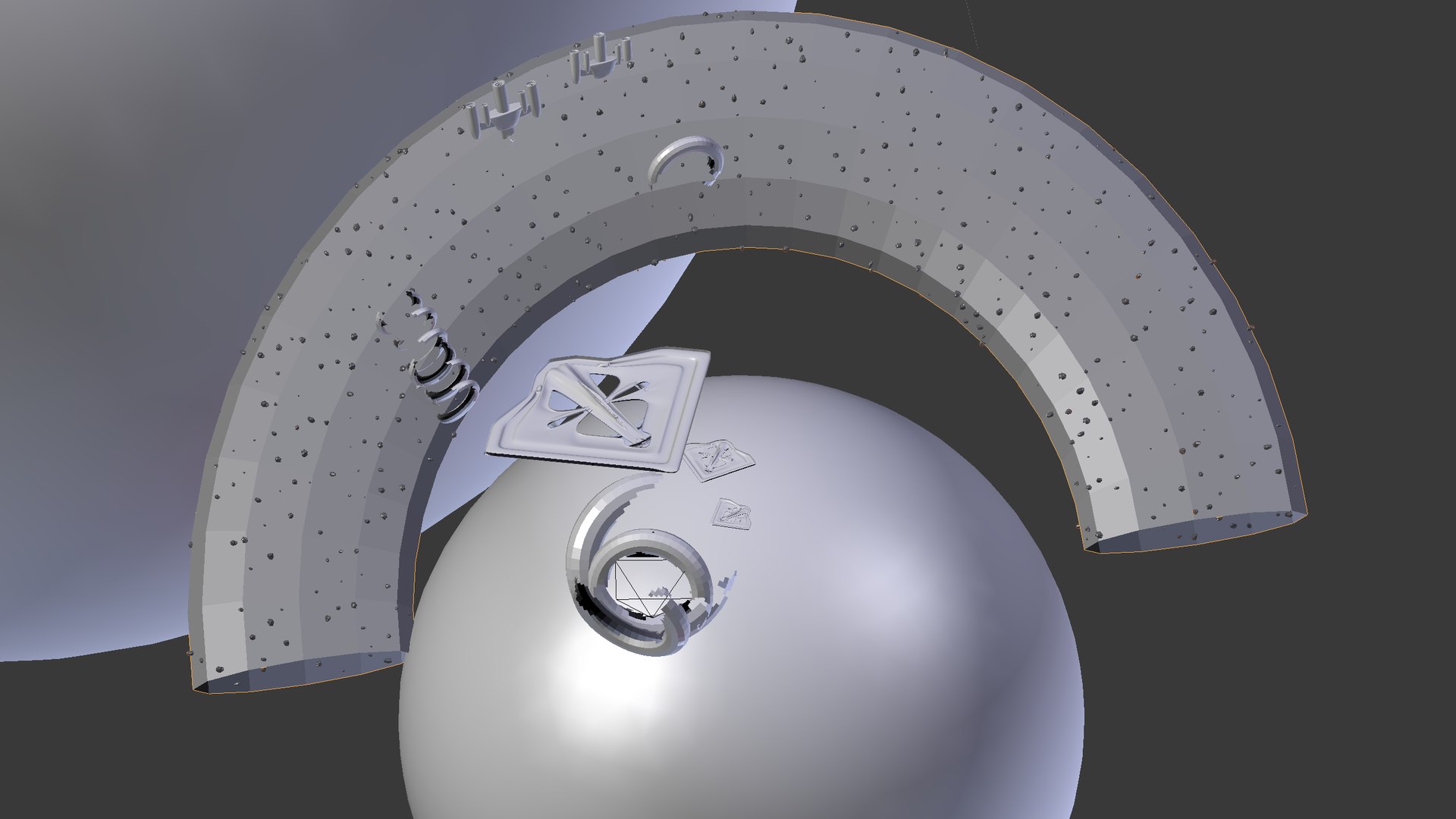 Space asteroids debris 3D model - TurboSquid 1393775