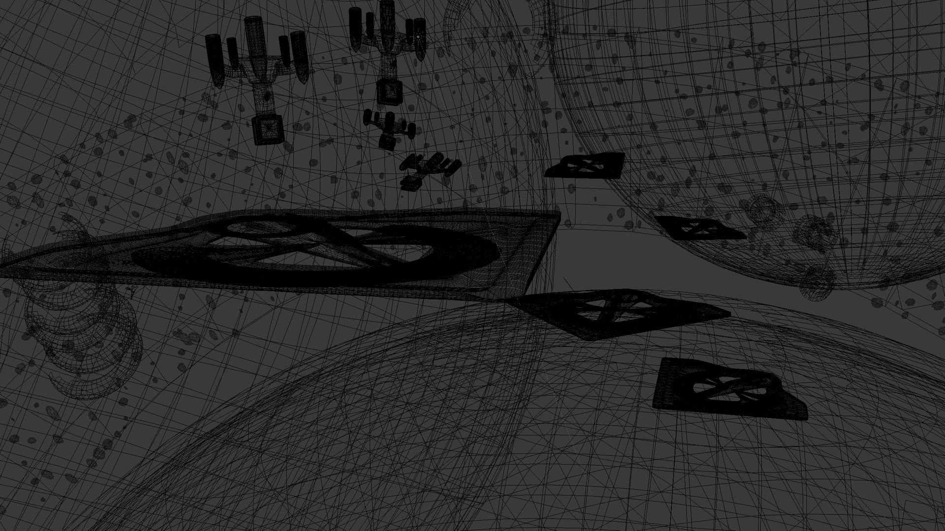 Space asteroids debris 3D model - TurboSquid 1393775