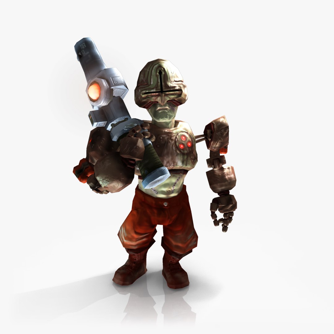 Cyborg Character Rigged Animate 3d Model