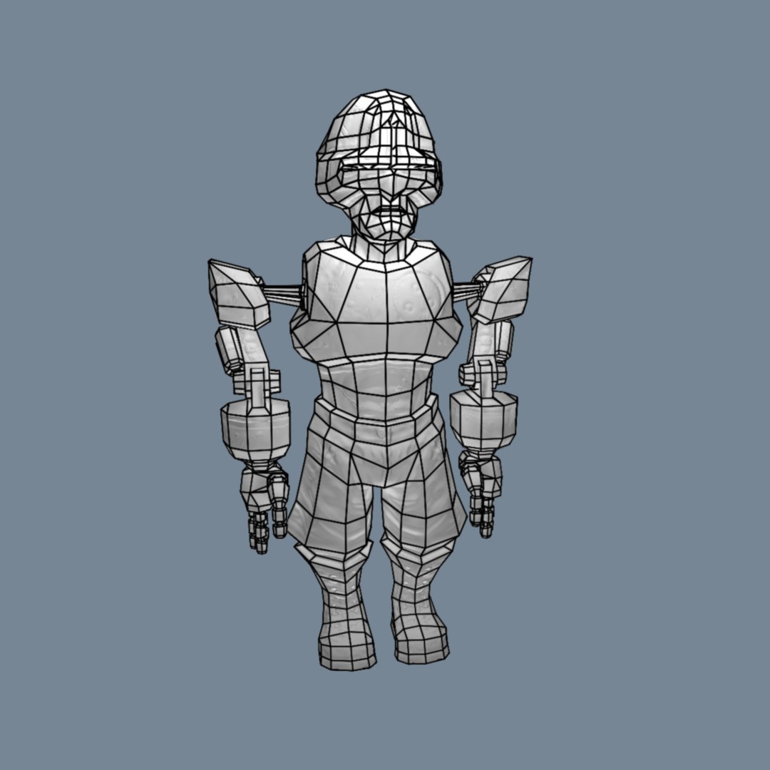 Cyborg Character Rigged Animate 3d Model